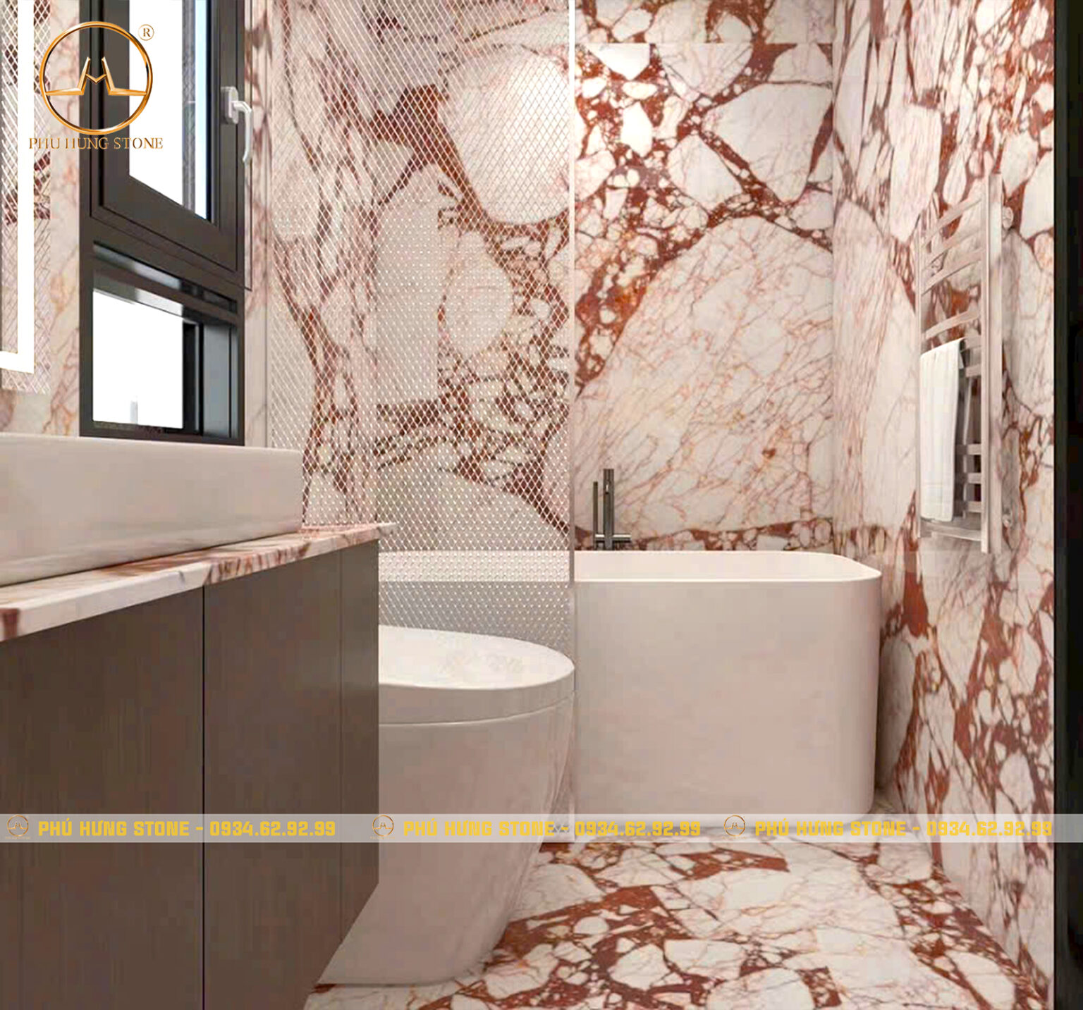 Đá Marble Calacatta Red - PHÚ HƯNG STONE