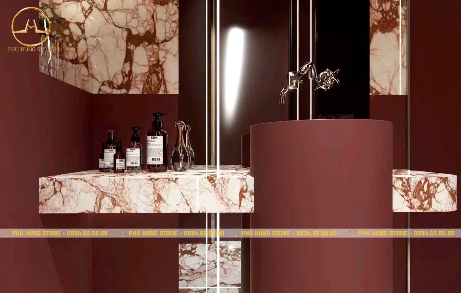 Đá Marble Calacatta Red - PHÚ HƯNG STONE