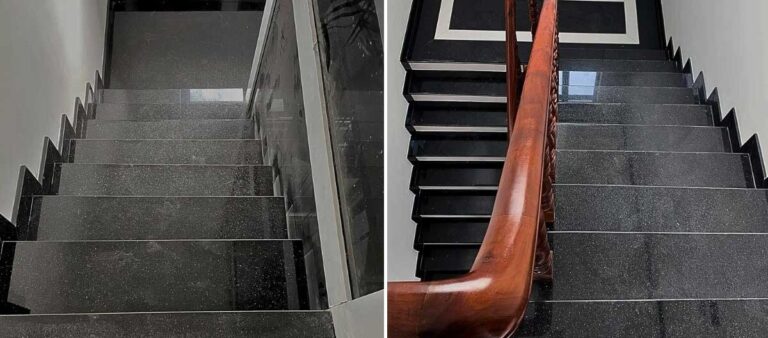 Đá ốp cầu thang kim sa - TOP 10 mẫu đẹp giá rẻ