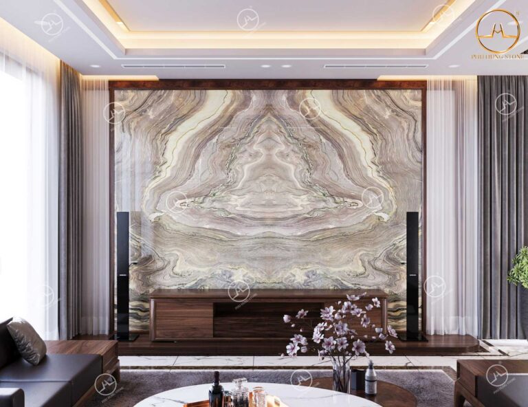 Đá Quartz Explosion Blue - PHÚ HƯNG STONE